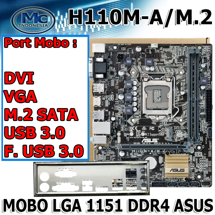 Jual Mainboard Intel H110 LGA 1151 ONBOARD MOBO ASUS | Shopee Indonesia