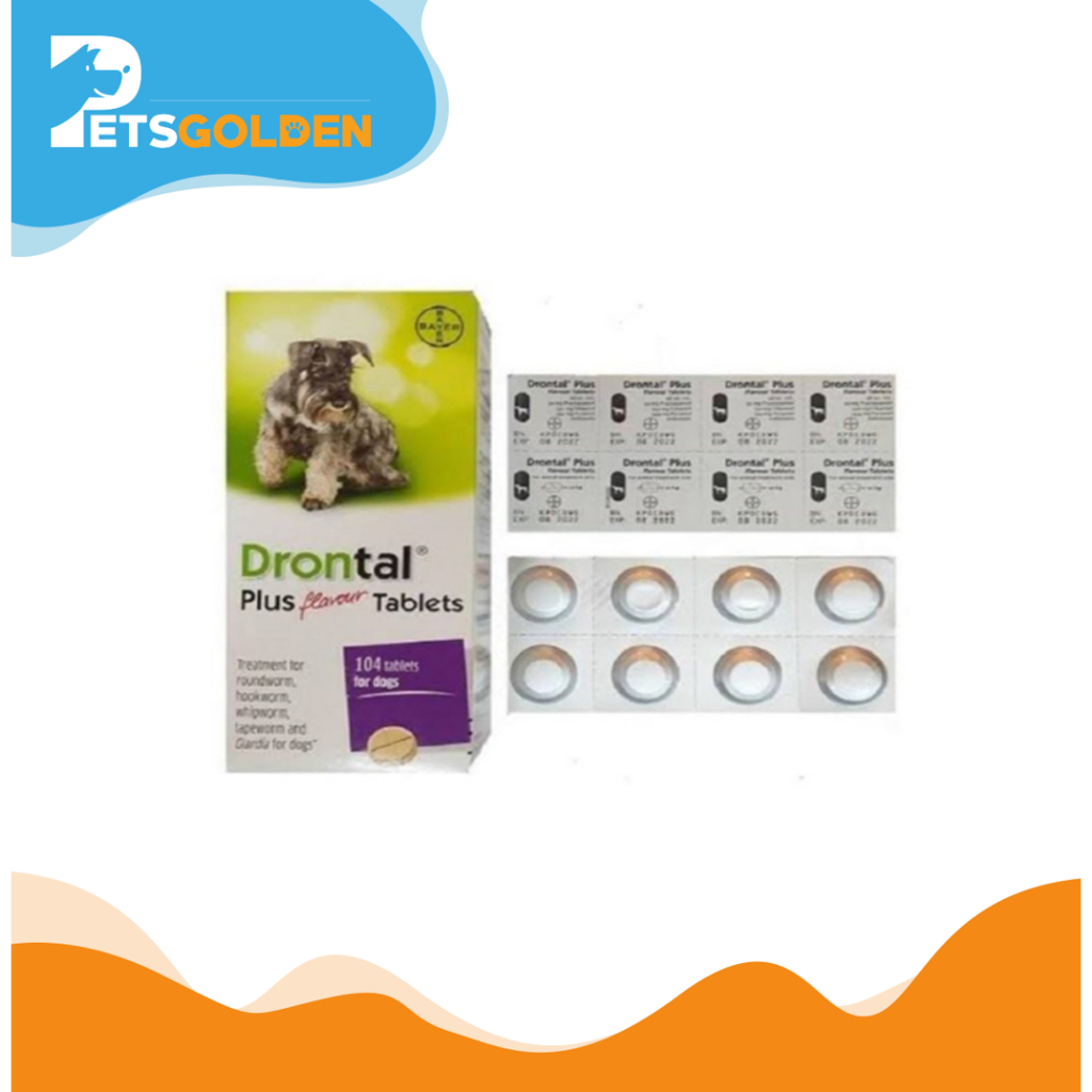 Jual Bayer Obat Cacing Anjing Drontal Plus Dog Worm Medicine | Obat ...