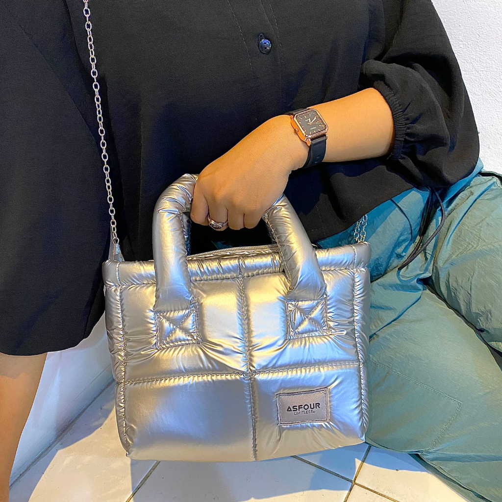 Jual asfour - PUFFY KAREN HOLOGRAM TAS SELEMPANG WANITA Hand bag wanita ...