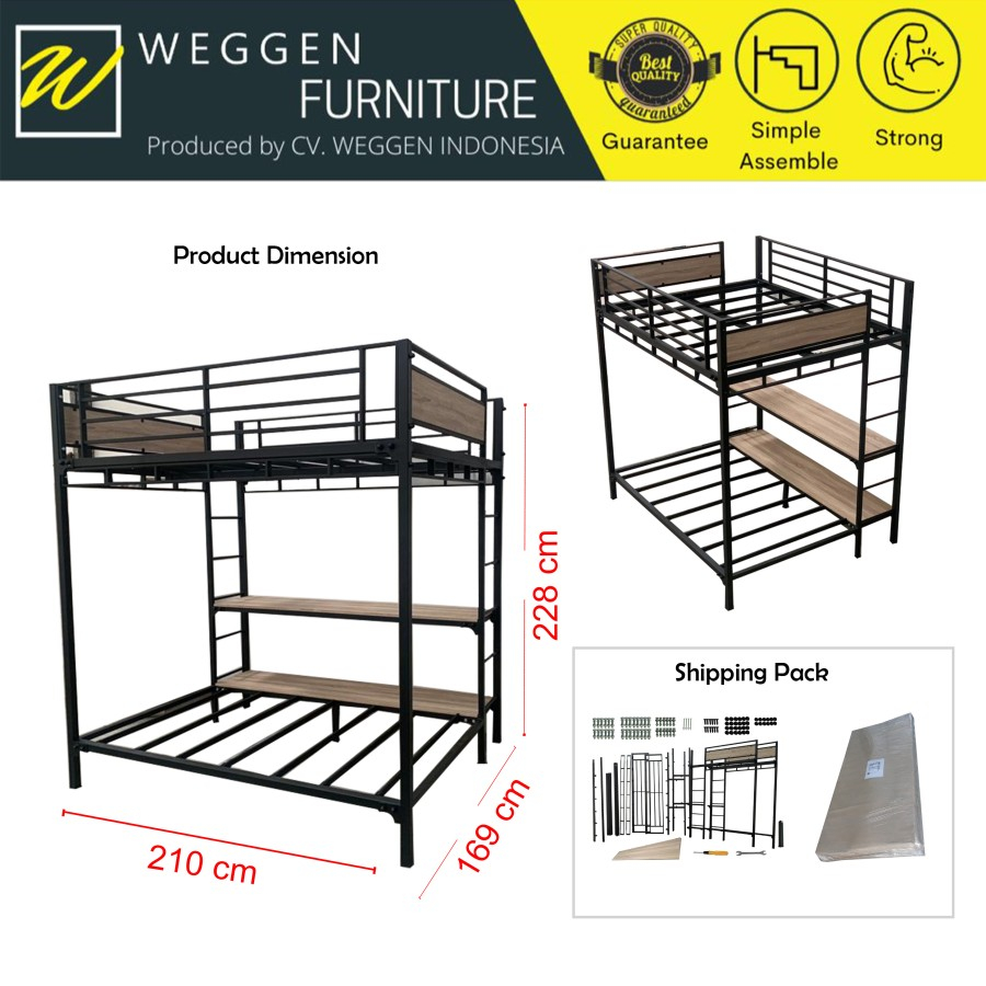 Jual Ranjang Tingkat Besi Kasur 160 Dan 120 Shopee Indonesia