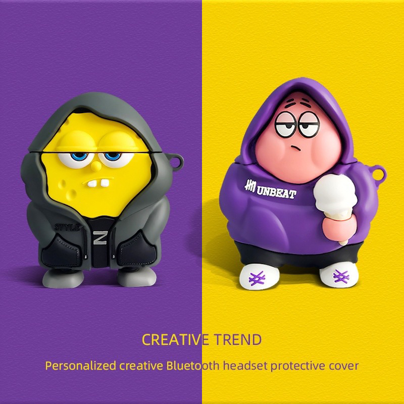 Jual CASING PODS SPONGEBOBS PATRIK 3D PRO / GEN 3 | casing airpod ...