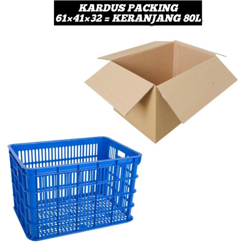 Jual KERANJANG KRAT 80L KARDUS BOX PACKING BESAR 60x40x30 | Shopee ...
