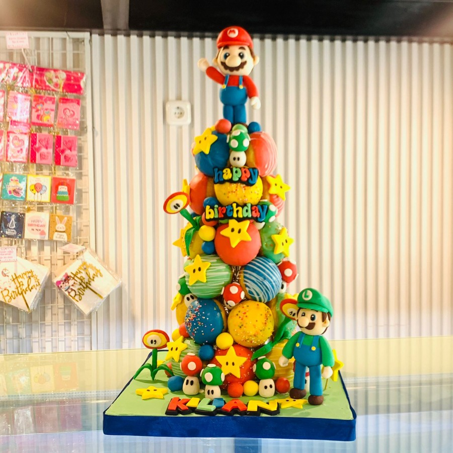 Jual Donat Ulang Tahun /Birthday Donat Tower /Custom Mario /BACA ...