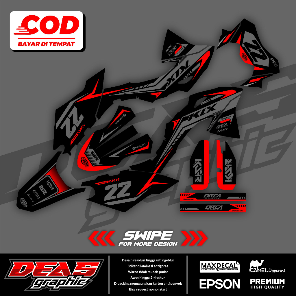 Jual Decal KLX BF - KLX G - KLX SE grafis 028 - STICKER DECAL ...