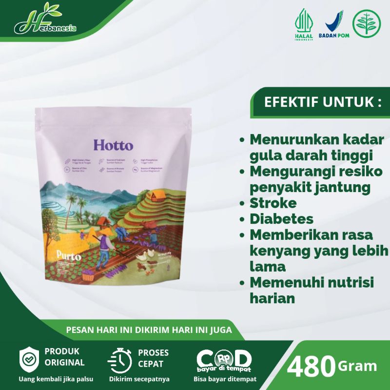 Jual Hotto Purto Multigrain Purple Potato / Ubi Ungu 1 Pouch 16 Sachet Original | Shopee Indonesia