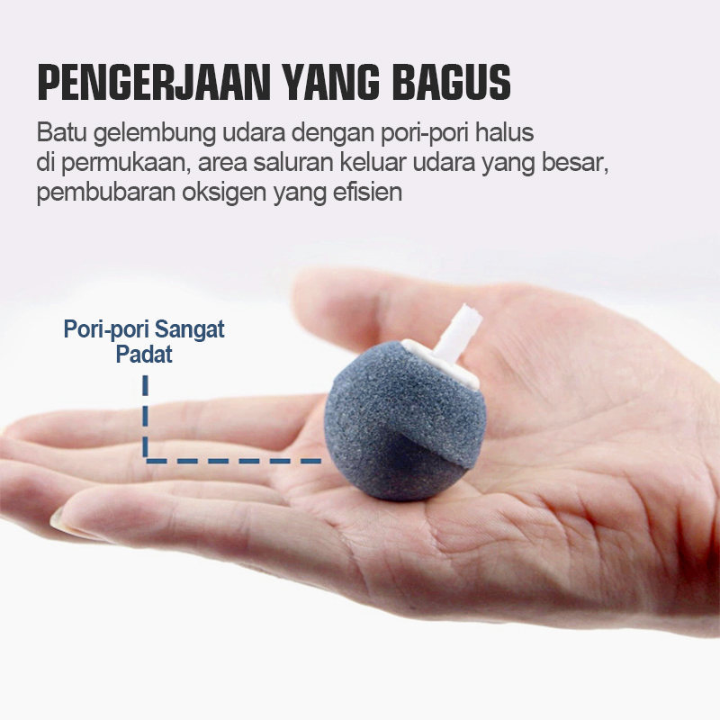 Jual Air stone Bola Bakso Batu Aerasi Bulat Air Stone Gelembung Udara ...
