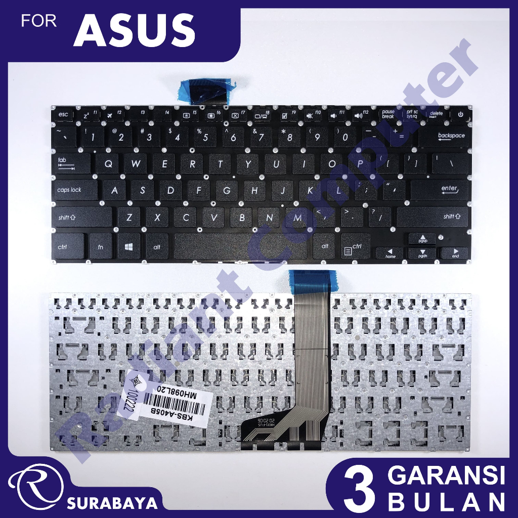 Jual Keyboard Asus Vivobook A405 A405U A405UQ A405UR X405 | Shopee ...