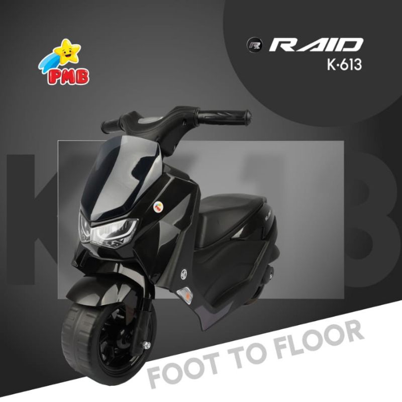 Jual Mainan Motor Anak RAID NMAX Foot to Floor TANPA AKI K613 PMB | Shopee Indonesia