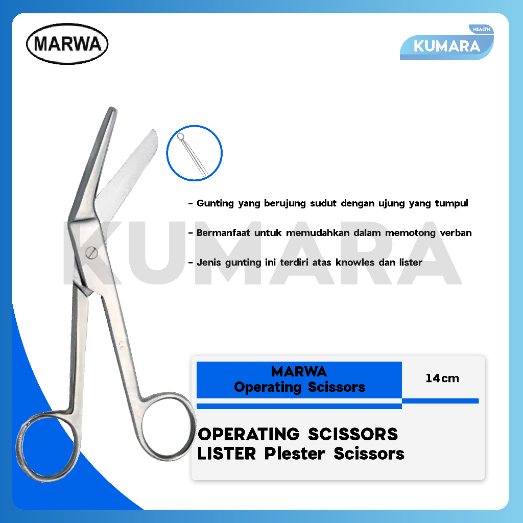 Jual MARWA - Lister Bandage Scissors / Gunting Perban / Gunting Verband ...