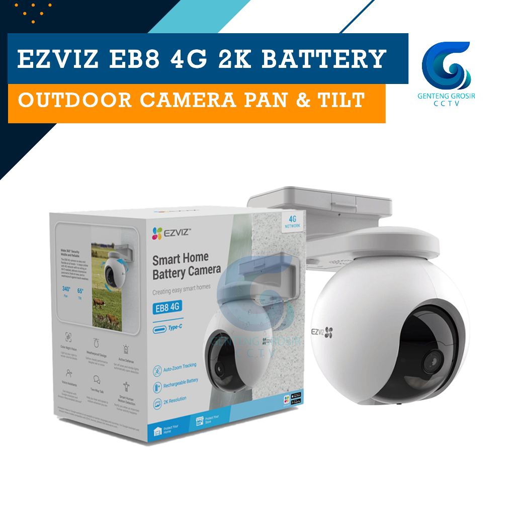 Jual IP Cam EZVIZ EB8 4G 2K Battery Outdoor Camera Pan & Tilt | Shopee ...