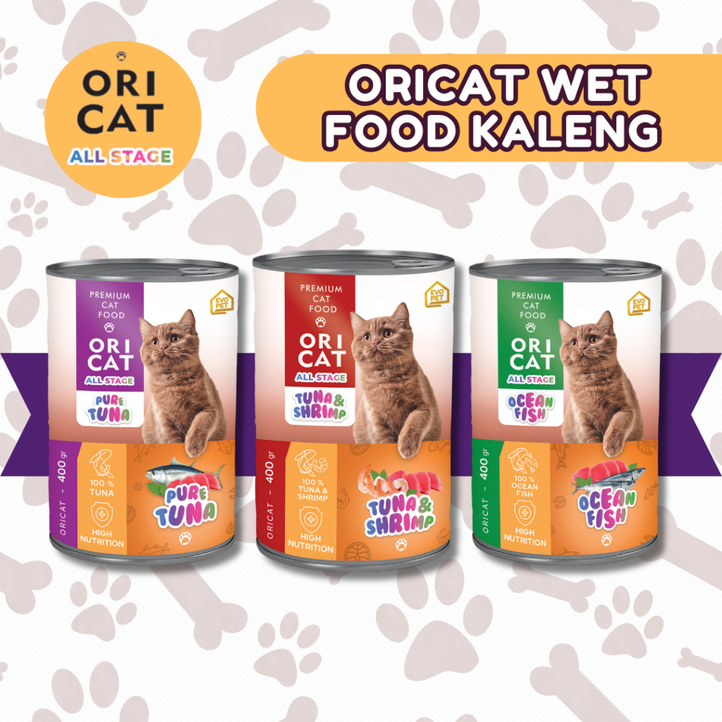 Jual ORICAT KALENG ALL STAGE 400GR PAKAN BASAH KUCING | Shopee Indonesia