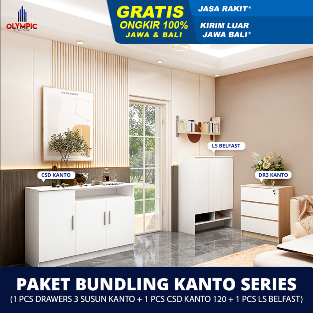 Jual Paket Bundling Kanto Series 4 / Drawer Penyimpanan Serbaguna + Lemari Sepatu / CSD KANTO ...