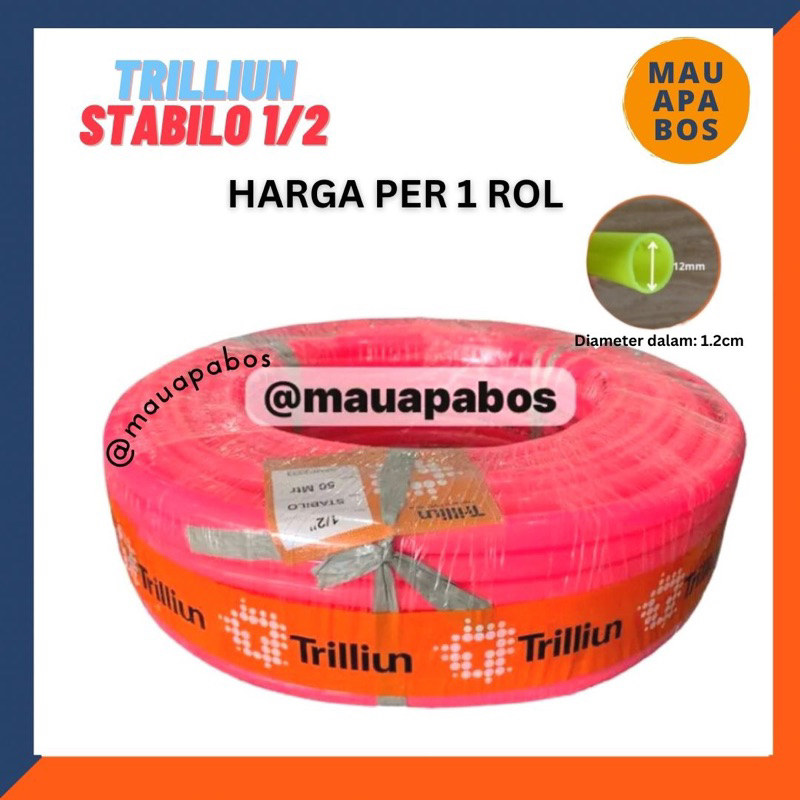Jual Selang Air elastis Trilliun Stabilo ukuran 1/2 inch ( harga per 1 rol ) | Shopee Indonesia