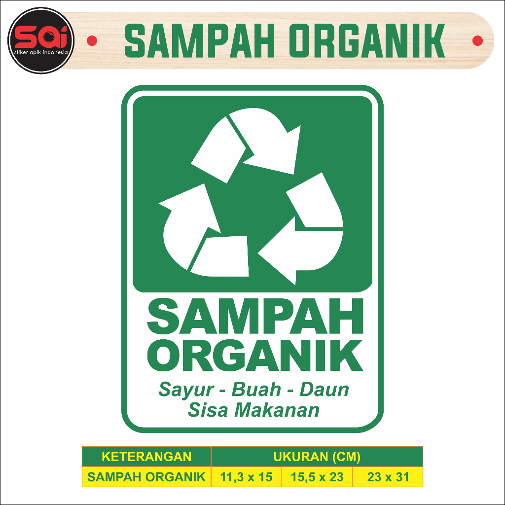 Jual stiker vinyl anti air JENIS SAMPAH INFEKSIUS - MEDIS - ORGANIK ...