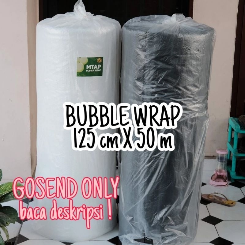 Jual BUBBLE WRAF MTAP 125x 50 M 50 meter Bubble hitam putih 50 metwr ...