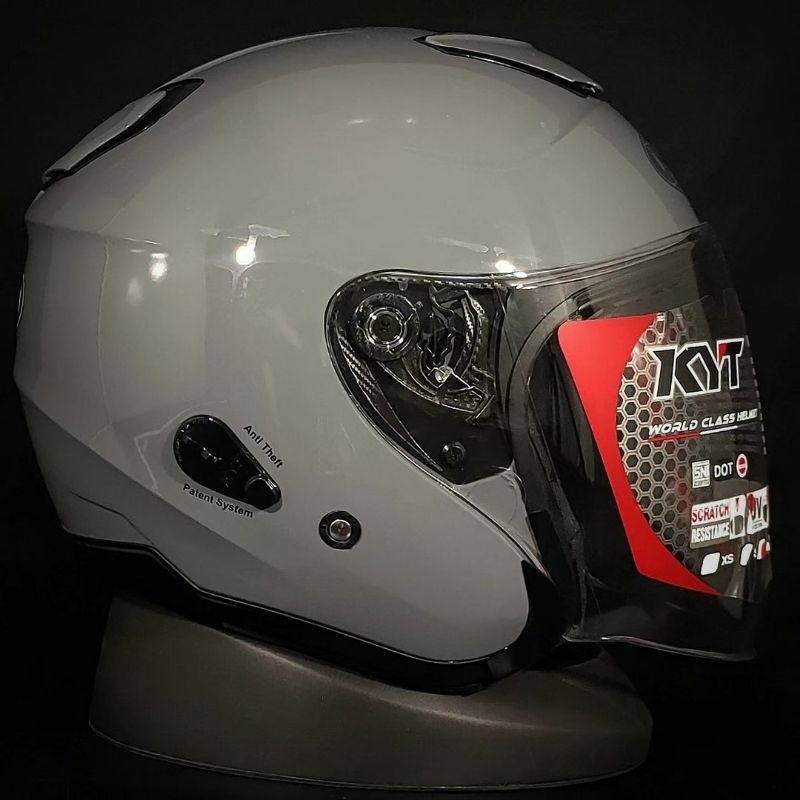 Jual HELM KYT KYOTO R GREY GLOSS ORIGINAL HELM KYT KYOTO GORILA GREY ...