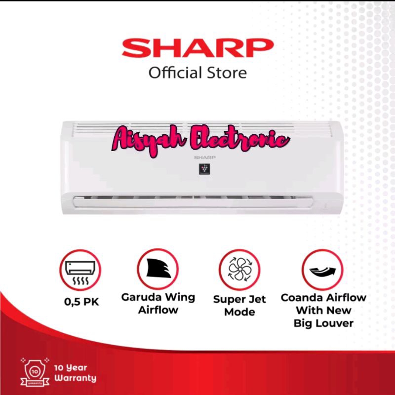 Jual AC SHARP PLASMACLUSTER 1/2 PK AH-AP5BMY NEW 2024 | Shopee Indonesia