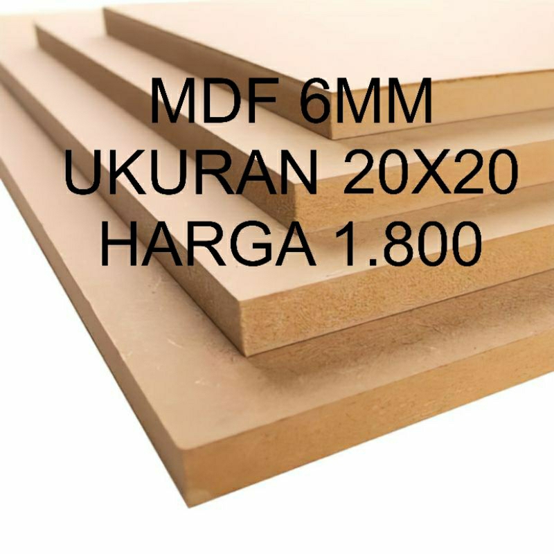 Jual papan mdf 6mm uk 20x20 cm | Shopee Indonesia