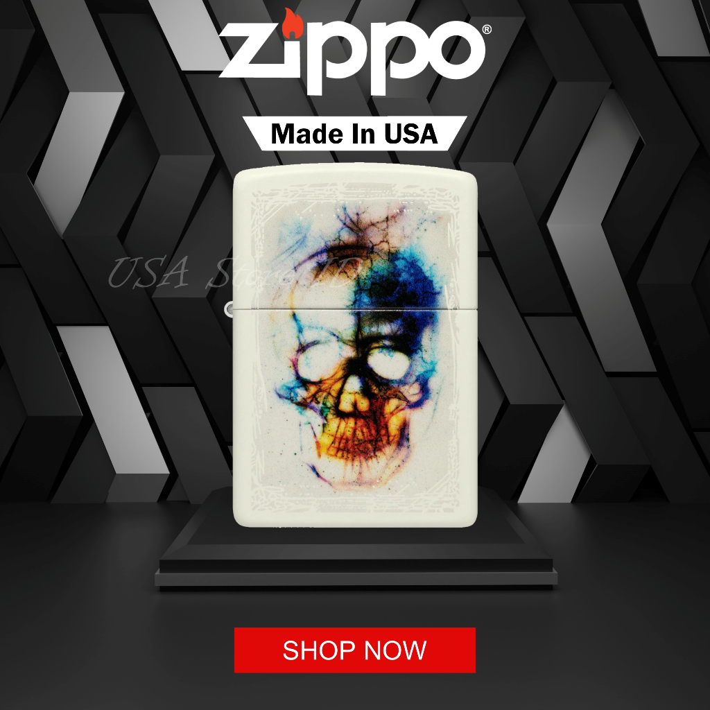 Jual Zippo Skull Design 48563 Original Made In USA | Shopee Indonesia