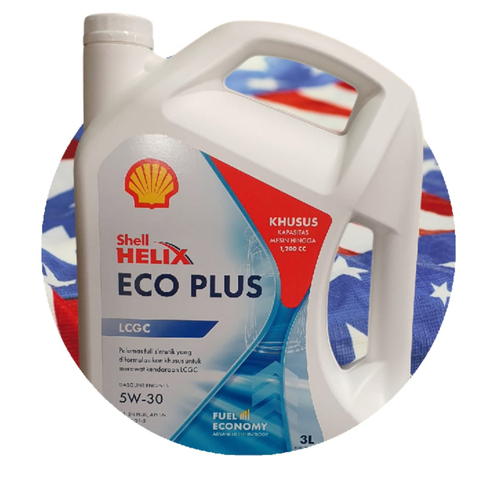 Jual SHELL HELIX ECO PLUS sae 5w-30 kemasan 3liter full sintetik khusus ...