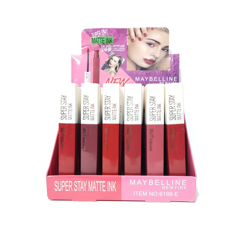 Jual [PERBOX] LIPCREAM MAYBELLINE SUPERSTAY MATTE INK BARCODE | Shopee ...