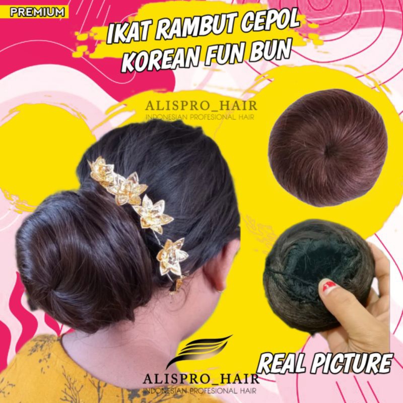 Jual alisPRO Rambut Cepol Korea Fun Bun Rambut Cepol Tali Karet ...