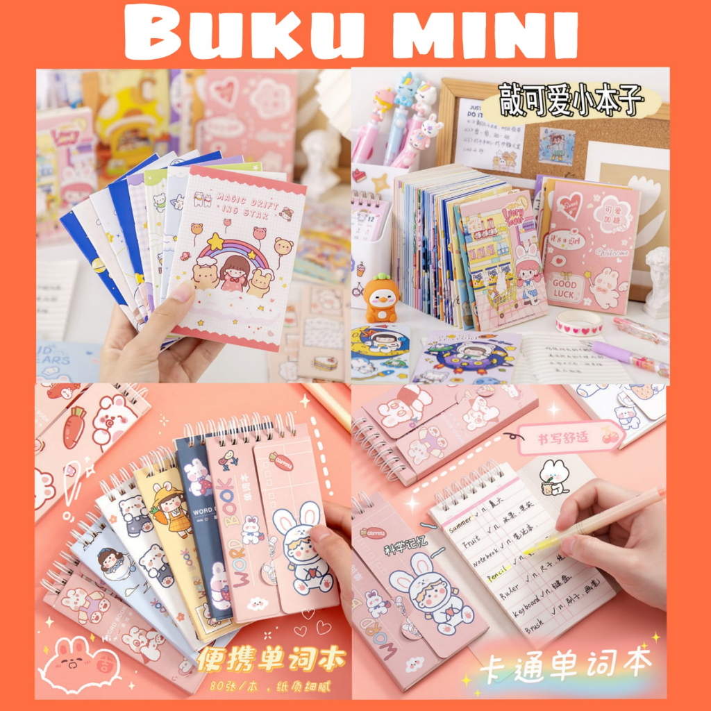 Jual buku tulis mini / buku kecil / noted book mini motif lucu | Shopee ...