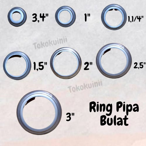 Jual Ring pipa bulat uk. 1 1/4 inch kaki tapak k ring cembung pipa 1'1/ ...