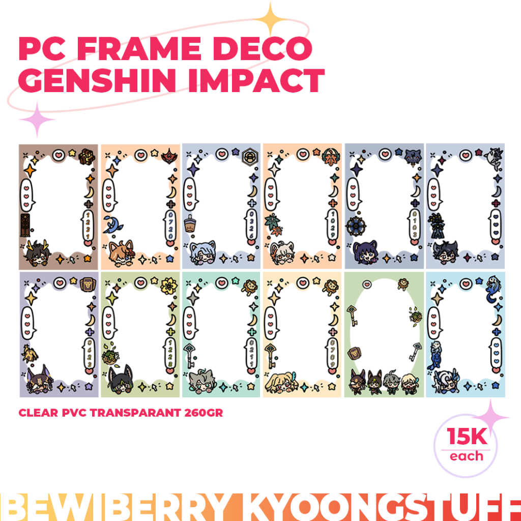 Jual [READY STOCK] PC FRAME DECO GENSHIN IMPACT ZHONGLI CHILDE KAZUHA ...
