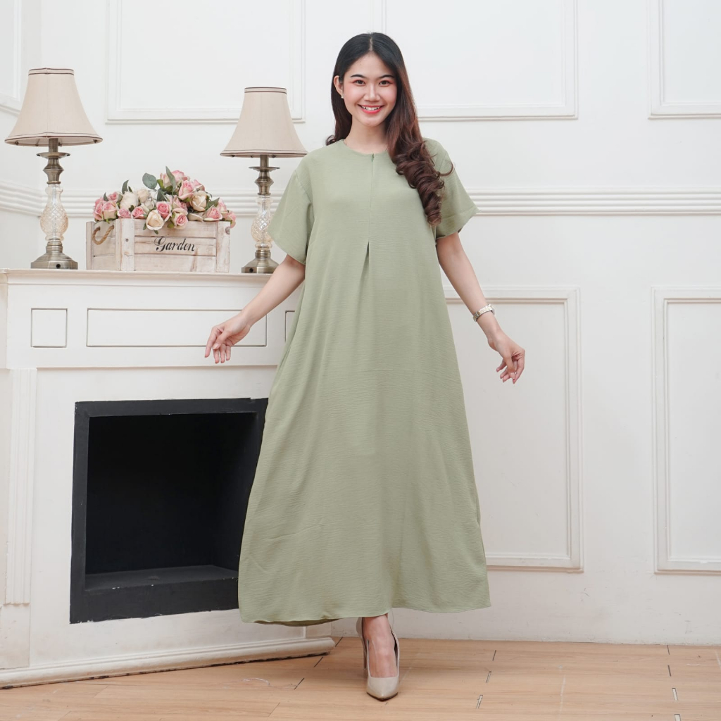 Jual Daster Crinkle Polos Kekinian Lengan Pendek Panjang Semata Kaki ...