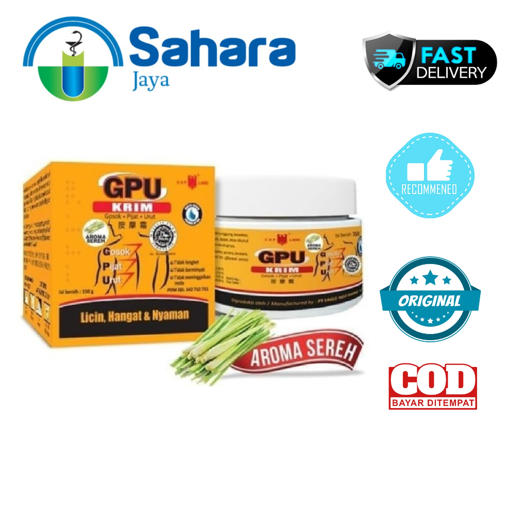 Jual [SJ] Cap Lang Gpu Cream Minyak Sereh 250 gr / GPU KRIM SEREH 250 ...