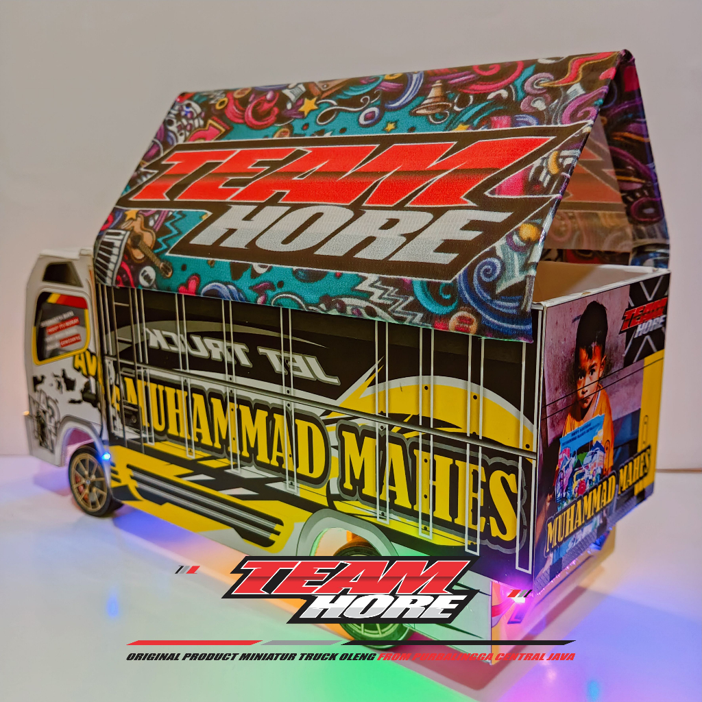 Jual PROMO MURAH MINIATUR TRUK OLENG FULL VARIASI LAMPU BONUS TERPAL ...