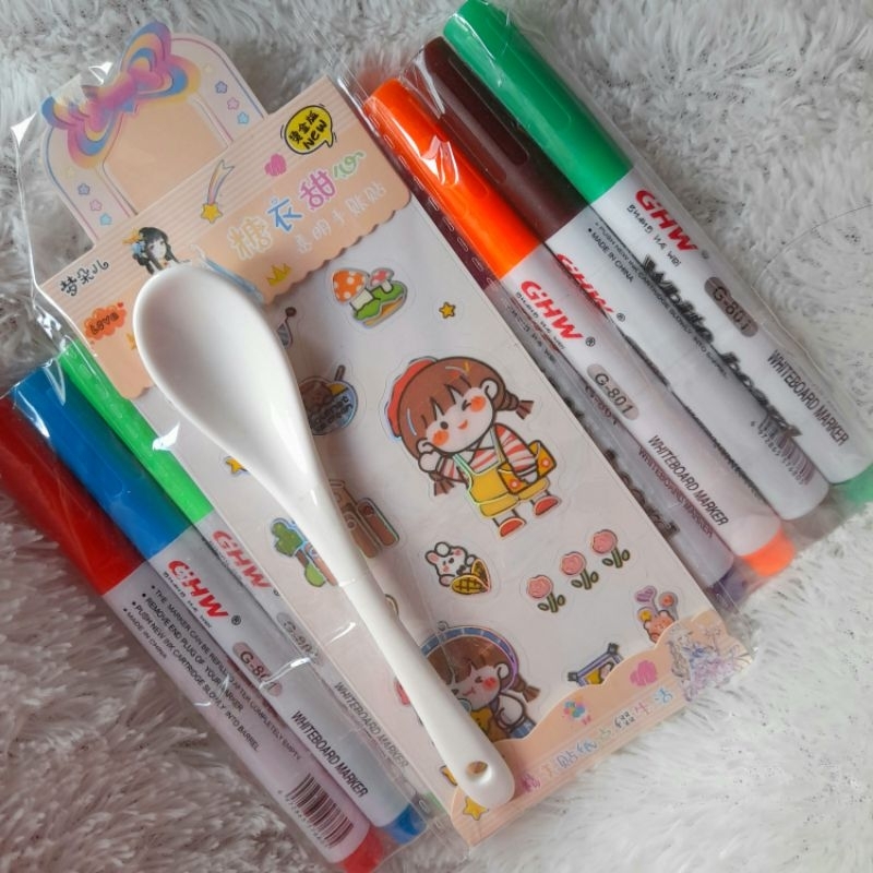Jual FREE STIKER LUCU * SPIDOL AJAIB AIR Warna Warni Floating Marker ...
