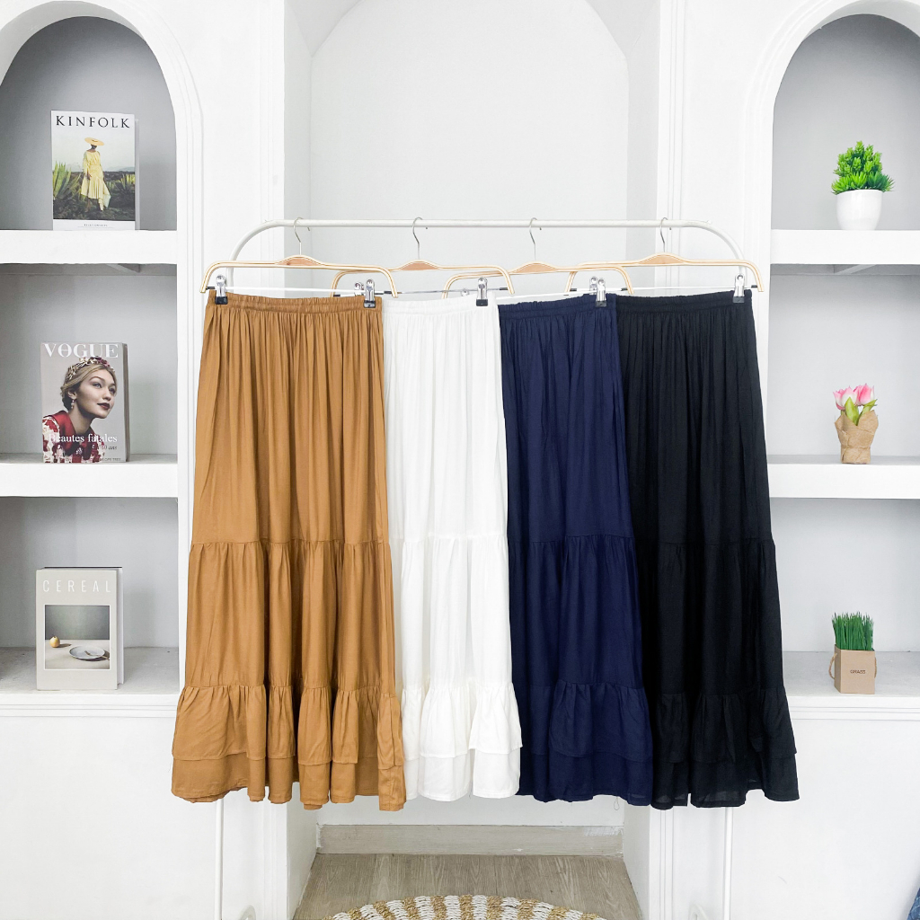 Jual KAWAI SKIRT - Bawahan Rok Wanita Modis Model Elegan Rok Bahan ...