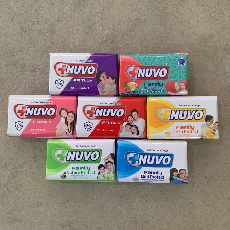 Jual NUVO Antibacterial Bar Soap 72gr | Family Protect Sabun Batang | Shopee Indonesia