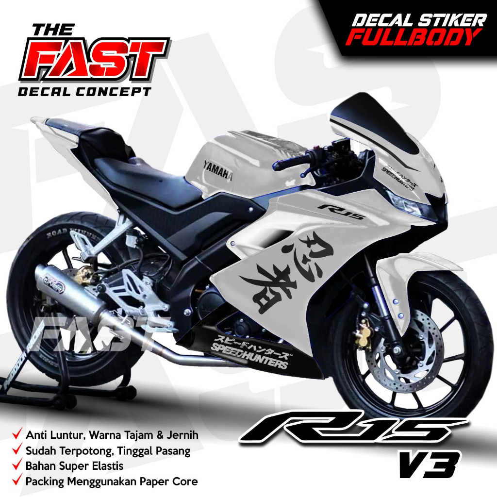 Jual Stiker Decal R15 V3 Full Body - Stiker Striping R15 V3 Fullbody ...