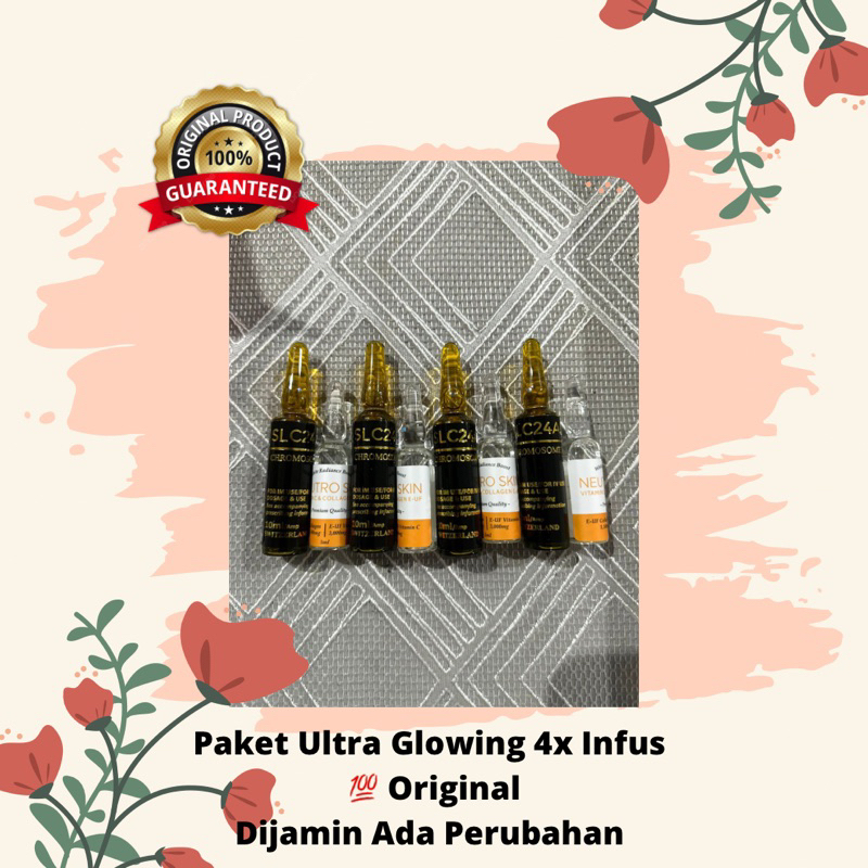 Jual Paket Ultra Glowing 4x Infus / Infus Whitening / Infus Whitening ...
