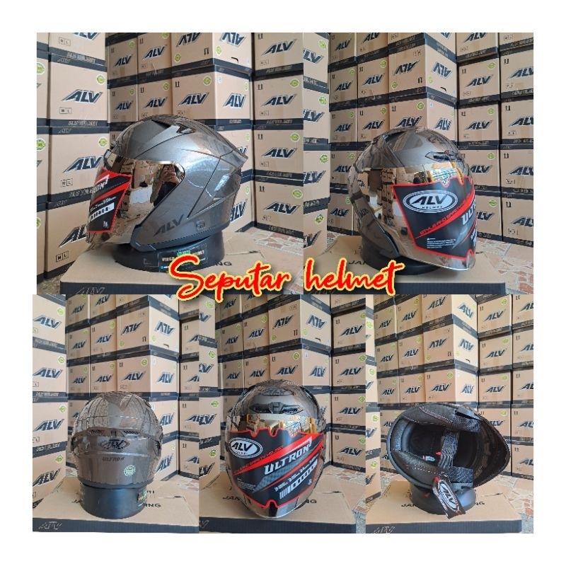Jual Helm ALV ULTRON SOLID GUNMETAL ORIGINAL | Shopee Indonesia