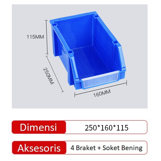 Jual C6 Thickened Part Box Organiser Storage Container Box Storage Rack ...