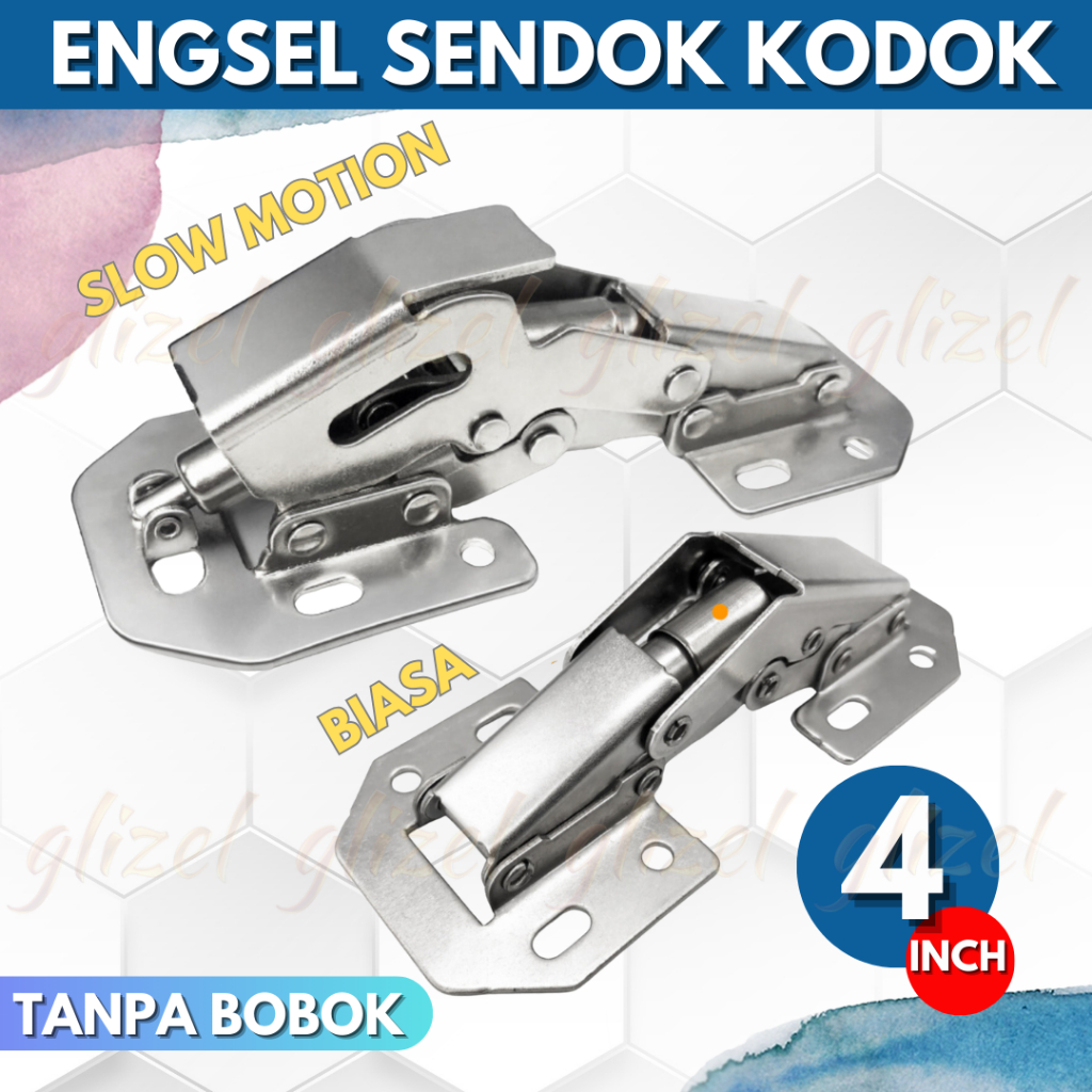 Jual Engsel Sendok Kodok 4 inch Tanpa Bobok Slow Motion 90 Soft Close ...