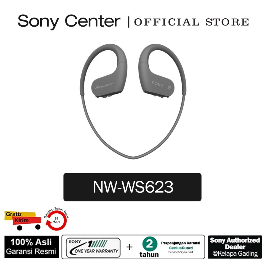 Jual SONY CENTER SONY NW-WS623 Pemutar MP3 Walkman tahan Air, Debu ...