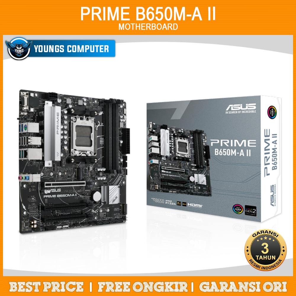 Jual ASUS PRIME B650M-A II | MOTHERBOARD AMD B650 AM5 DDR5 mATX ...