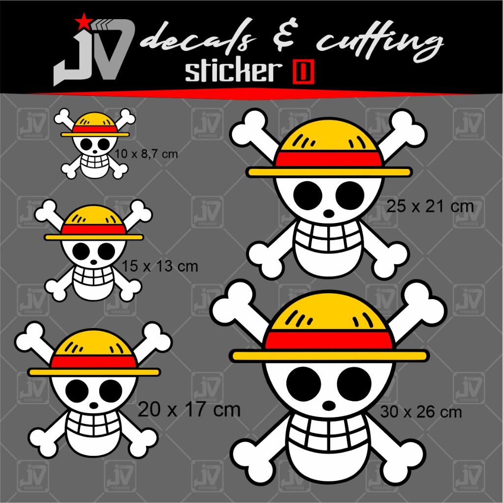 Jual stiker one piece cutting sticker logo flag murah | Shopee Indonesia