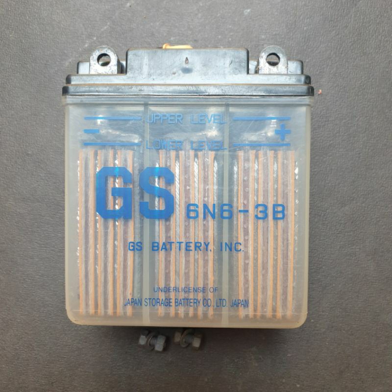 Jual AKI GS JAPAN 6N6 - 3B 6 VOLT 6 AMPER | Shopee Indonesia