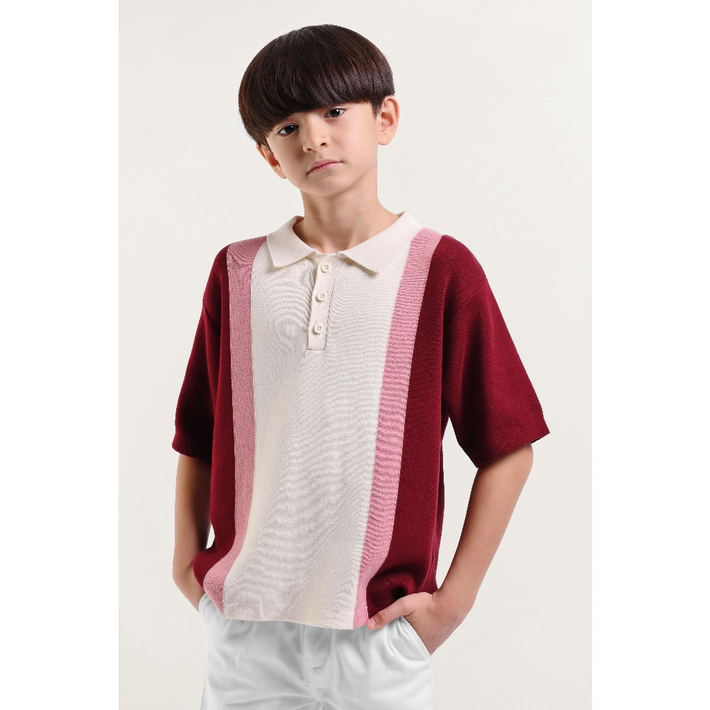 Jual Prepp Studio Jr - Polo Shirt 3 Color Fine Gauge Maroon | Shopee ...