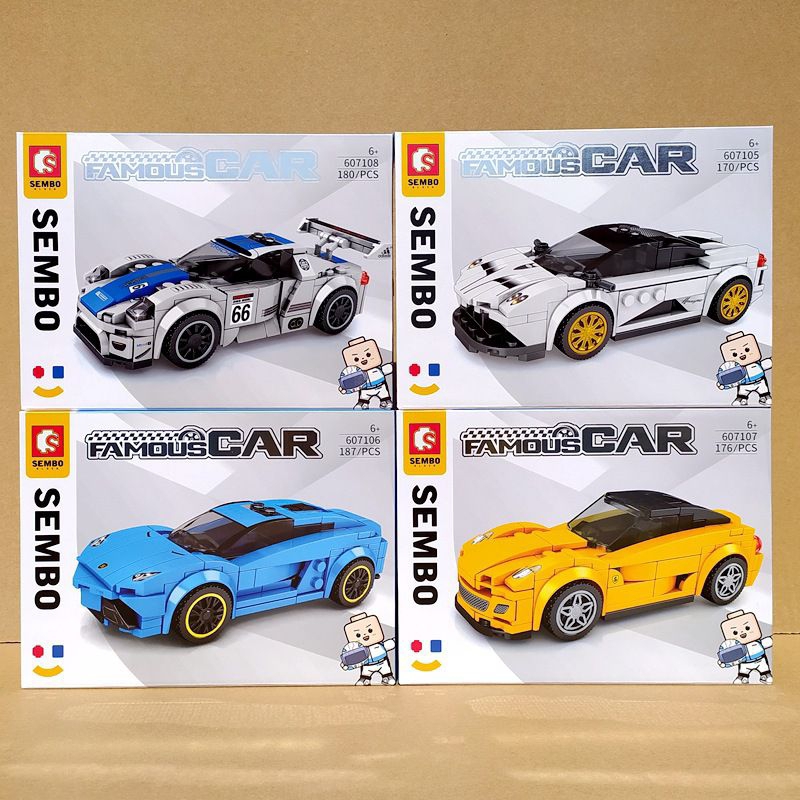 Jual SEMBO Block Famous Car 607105-607108 | Shopee Indonesia