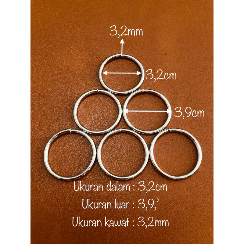 Jual ring bulat besi 3,2cm per 12 pcs / ring o besi 32mm kawat 3,2mm / O 3,2 - 32 | Shopee Indonesia