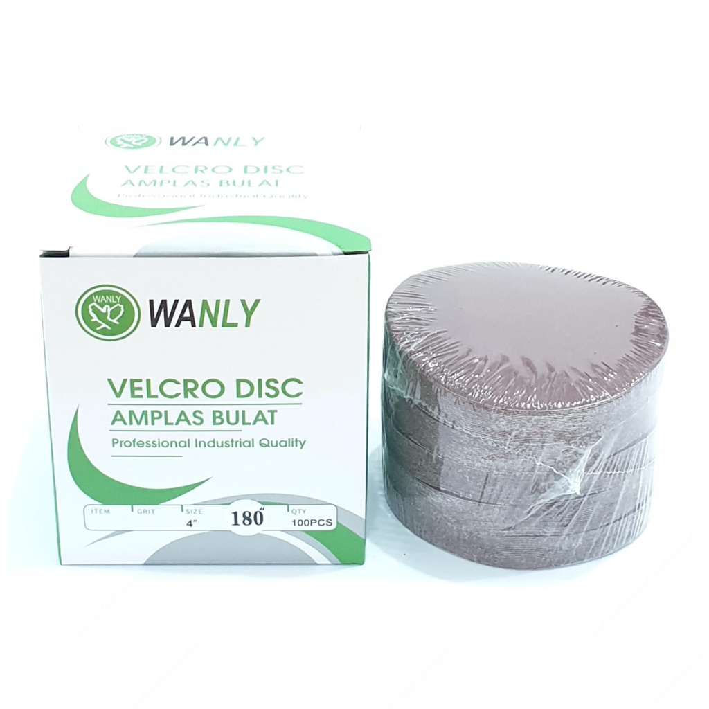 Jual 10 Lembar WL Amplas Bulat Velcro 4" Inch Grit 40 60 80 100 120 150 ...