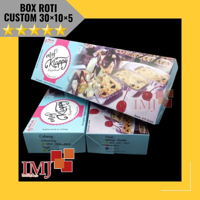 Jual BOX ROTI CUSTOM 30x11x5 KARDUS ROTI 30×11×5 CUSTOM DUS ROTI CUSTOM ...