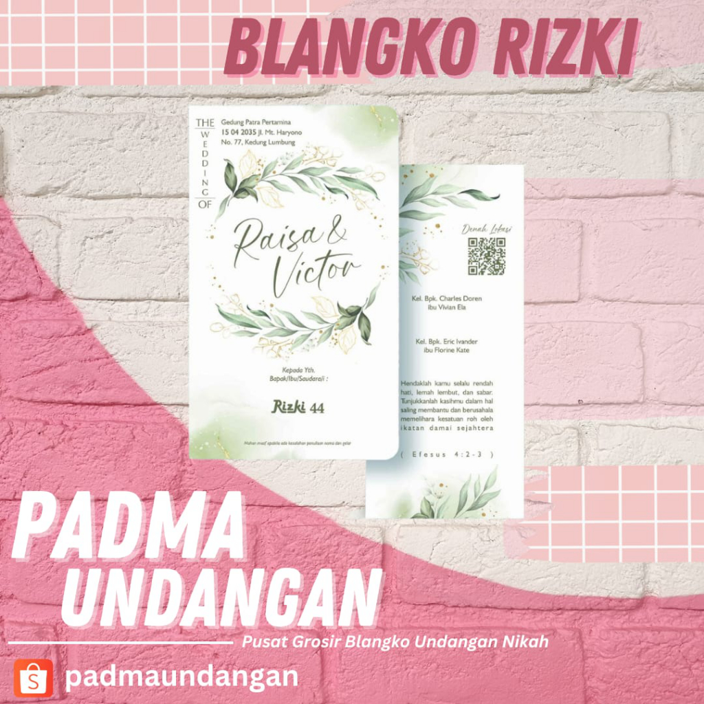 Jual Blangko Undangan Rizki 44 | Pusat Grosir Blangko | Padma Undangan ...